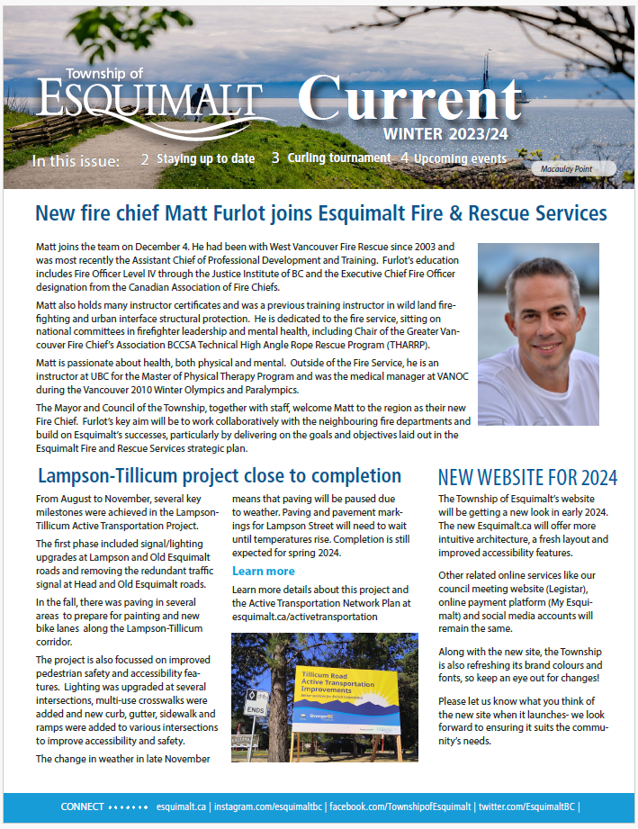The Current Community Newspaper | Corporation of the Township of Esquimalt